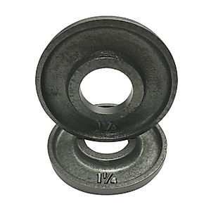 IVANKO (OM-1.25) Cast-Iron, Machined Olympic Plate Grey 1.25 lbs (PAIR)