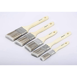 Magimate Paint Brushes Set, Sash Brushes, Soft Tapered Filament, Wood Stain Brushes for Walls, Cabinets and Fences Pack of 5