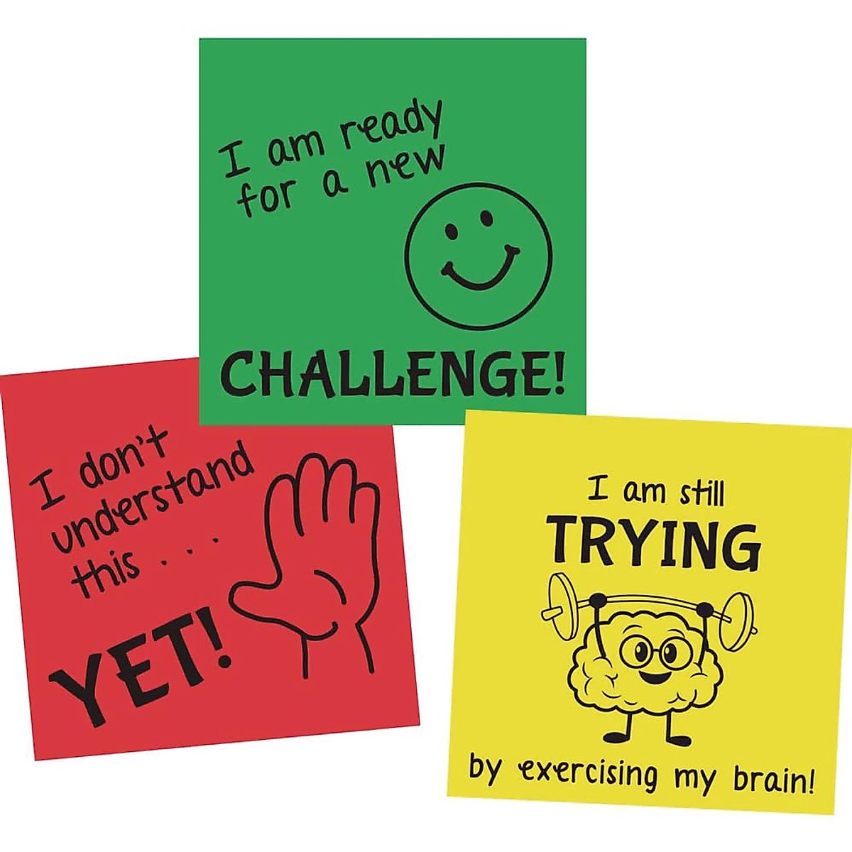 Really Good Stuff The Power of Yet! Self-Assessment Mini Flip Chart, Set of 12 – Self-Assessment Cards for Students in Grades K-5, Promote a Growth Mindset with Motivational Messages