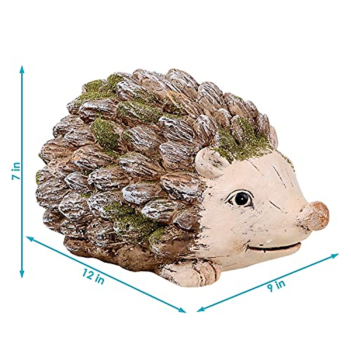Sunnydaze Hazel The Hedgehog Garden Statue Decor - Hand-Painted Sculpture for Patio, Lawn, Garden and Indoor Living Spaces - 7-Inch