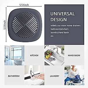 Hair Catcher Shower Drain Cover Durable Silicone 5.5 Inches Bathroom Accessories Drain Plug Drain Protector Hair Stopper for Kitchen Bathtub and Laundry Pink 2 Pack