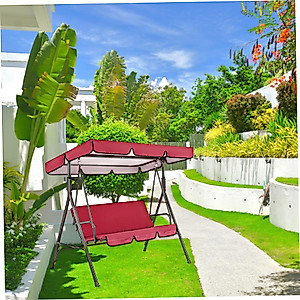 dsbdrki Garden Swing Canopy Replacement Waterproof Swing Seat Canopy Cover Heavy Duty Garden Swing Cover for Outdoor Porch Swings