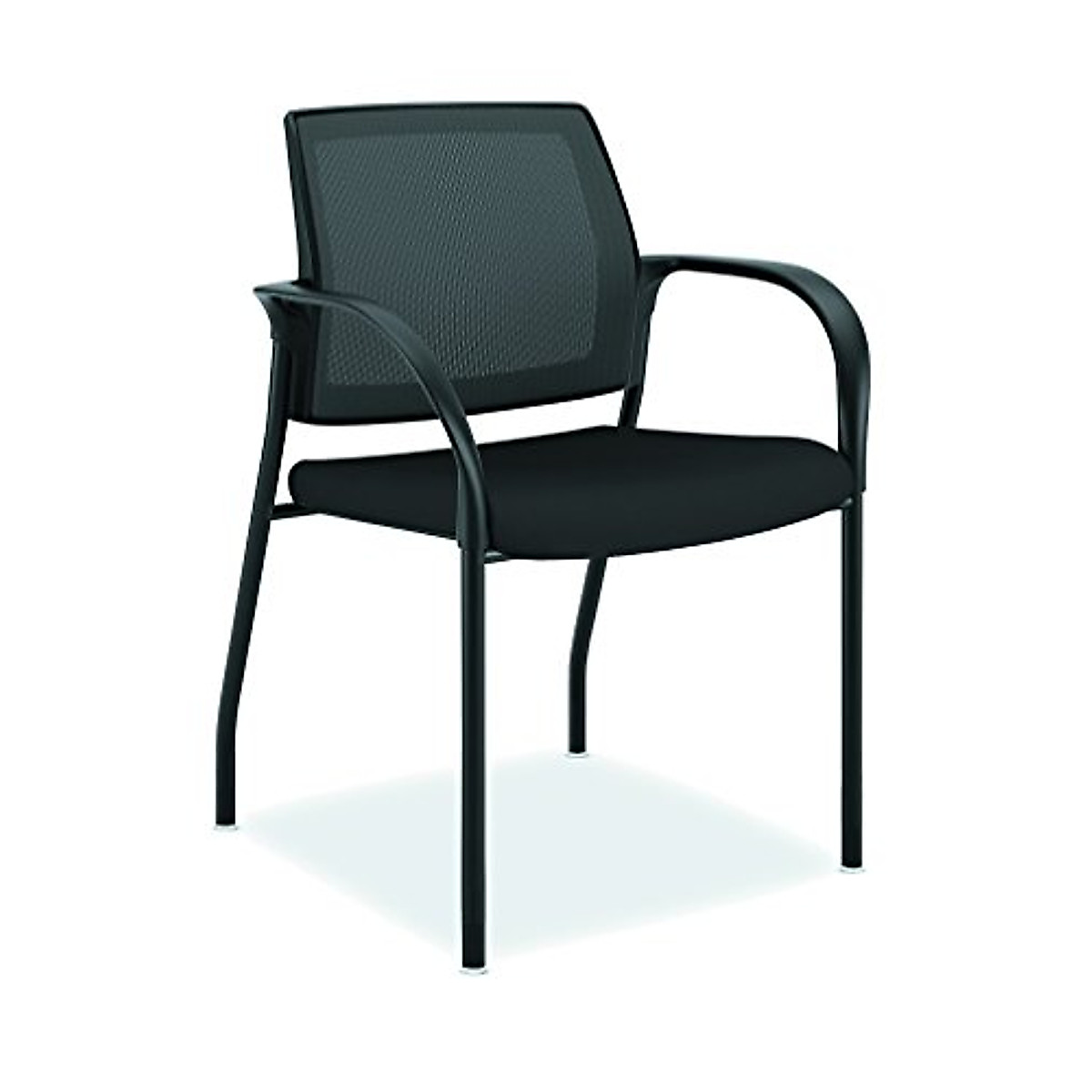 HON Ignition Mesh Back Chair with Fixed Arms - Multi-Purpose Stacking Chair, Black (HIGS6)