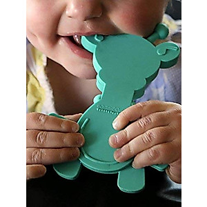 Baby Teething Toy Extraordinaire - Little Bambam Giraffe Teether Toys by Bambeado. Toy for Natural Teething Comfort and for Sore Gums - Baby Christmas Gifts- Turquoise