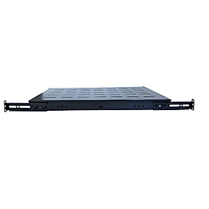 Raising Electronics Fixed Rack Server Shelf 1U 19 Inch Shelves 4 Post Rack Mount Adjustable Deep for Server Network Rack (21.5-28Inch Depth)