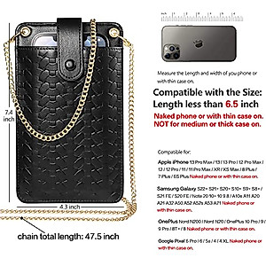 YICHEEY Cell Phone Purse Wallet Small Crossbody Bags for Women Mini Shoulder Bag with Card Slot (Black)