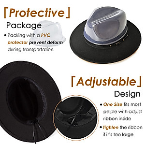 Lisianthus Women Belt Buckle Fedora Hat Black