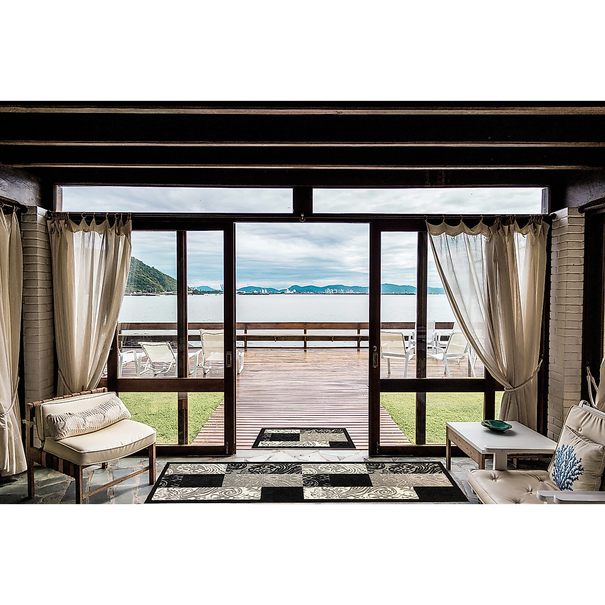 Gloria Non-Slip Rubber Back Kitchen Rug Set 2 Pieces Carpet Runner and Mat Set - 20"X30" & 20"X59" (Modern, 2702)