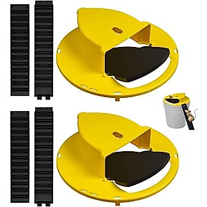 Mice Mouse Trap Bucket Flip Lid,Mouse Trap Bucket Indoor Outdoor,Humane Mouse Trap,Mouse Trap Bucket Lid Auto Reset | 5 Gallon Bucket Compatible | Mouse Trap Bucket Lid (2 Packs) a