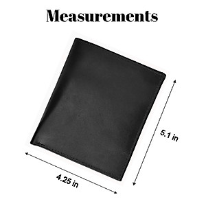 Genuine Leather Large Hipster Bifold Credit Card Id Men's Wallet
