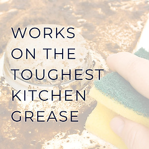 Morton PRO NON-TOXIC DEGREASER, Salt-Based and Non-Hazardous, commercial grade to clean tough grease and grime, Food Contact Surface Safe, Dye-free, odor control with a fresh lemon scent