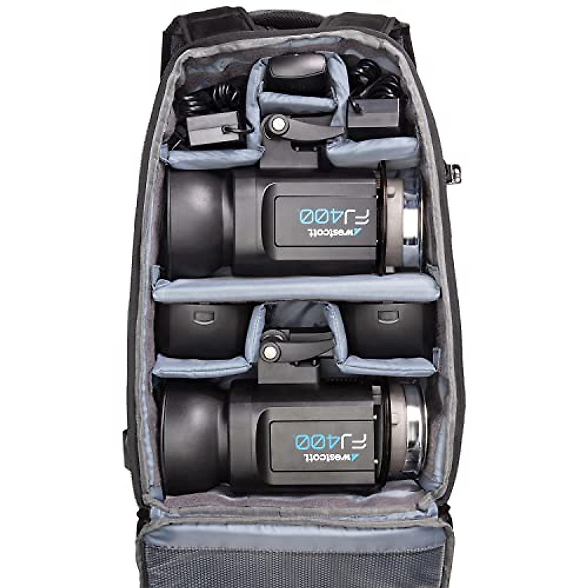 Westcott FJ400 Strobe 2-Light Backpack Kit with FJ-X3 M Universal Wireless Trigger Compatible with Most Camera Brands - 400Ws TTL HSS AC/DC Powered 480+ Full Power Flashes (US/CA Plug)