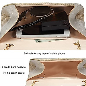 LXYGD Glitter Clutch Purses for Women Evening Bags and Cluthes Flap Envelope Handbags Formal Wedding Party Prom Purse
