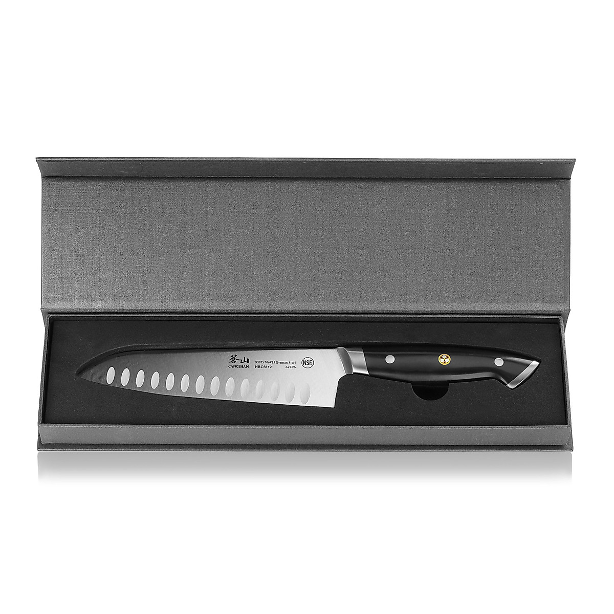 Cangshan Z Series 62496 German Steel Forged Santoku Knife, 7-Inch