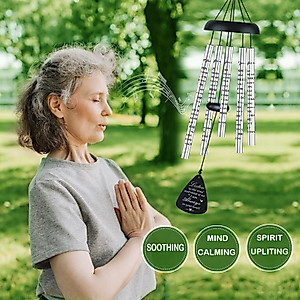 Sympathy Memorial Wind Chimes for Outside Loss of Loved One, Sympathy Gift Baskets Windchimes Outdoors in Memory of A Loved One, Grief Funeral Bereavement Memorial Gifts for Loss of Father Mother, 32"