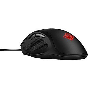HP Omen 400 Wired USB Gaming Mouse, Optimized Mechanical Switches, Quick Adjust 1600-5000 DPI Optical Sensor, Sniper Mode 400 DPI, RGB LED, Customizable Buttons