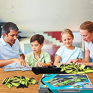 GAMZOO STEM Building Toys for Kids with 2-in-1 Remote Control Racer Snap Together Engineering Kits Early Learning Racecar Building Blocks and Off-Road Best Gift for 6 7 8 and 9＋Year Old Boys and Girls