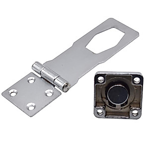 2Pcs Keyed Hasp Locks 4” x 1-5/8” Catch Latch Safety Lock Door Lock with Key