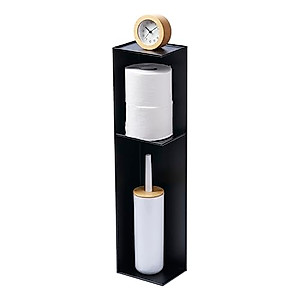 Yamazaki Home Organizer Steel | Toilet Paper Stocker, One Size, Black