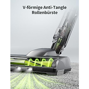 kalado Cordless Vacuum Cleaner, 26Kpa Powerful Stick Vacuum Cleaner, Portable Vacuum Cleaner with LED Display, Rechargeable Vacuum, Self-Standing, Brushless Motor, 6-in-1 Multifunctional Cleaner