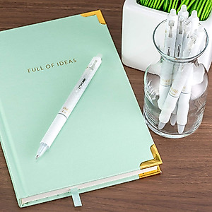 Pilot® FriXion® Ball Clicker Erasable Retractable Gel Pens, Pack of 3, Extra Fine Point, 0.5mm, White Checker Barrel, Black Ink