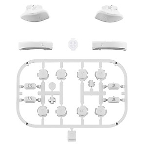 eXtremeRate DIY Full Set Buttons for Nintendo Switch & Switch OLED, Custom Replacement Buttons for JoyCon, ABXY Direction Keys SR SL L R ZR ZL + - Home Capture Trigger Buttons Springs - White