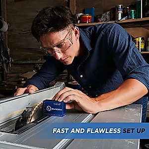 Blockcision Setup Blocks Woodworking Tools - 16-Piece Gauge Block Set with Precision Ruler-Marked Bars, Case, Carpenter Pencil & Square - Aluminum Setup Bars for Router and Table Saw Accessories