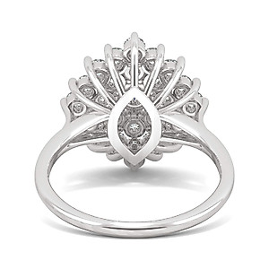 14K White Gold Moissanite by Charles & Colvard 3.5mm Round Fashion Ring-size 8 1.12cttw DEW