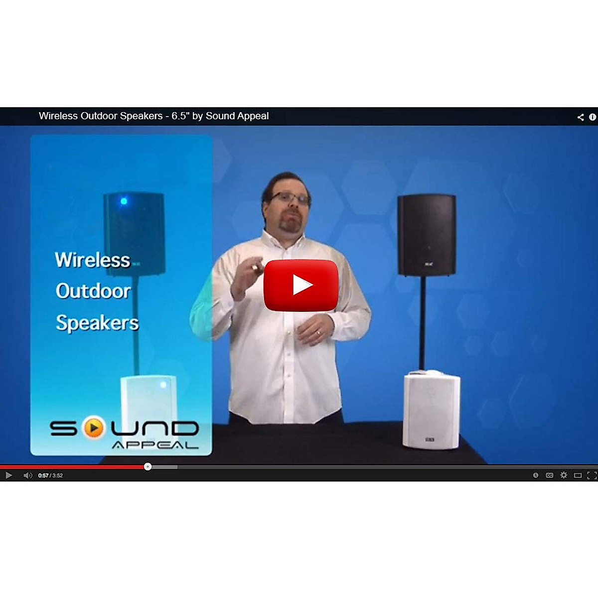 Outdoor Bluetooth Speakers, 5.25" Bluetooth Weatherproof Speakers for Deck Patio Backyard, Pair (Black)