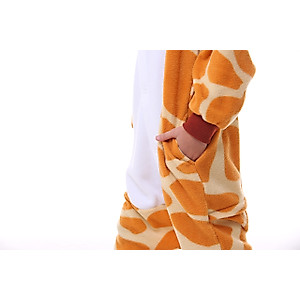 CANASOUR Unisex Anime Halloween Kids Giraffe Onesie For 8-10 Years Girls Boys Christmas Cosplay Costume (8 Years, Giraffe)