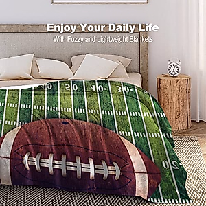 Football Sofa Throw Blanket Flannel Super Soft Warm Fleece Bedspread Home Decor All Season for Bed Couch Living Room Large 50"x40" in
