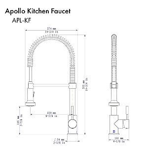 ZLINE Autograph Edition Apollo Kitchen Faucet in Champagne Bronze (APL-KF-CB)