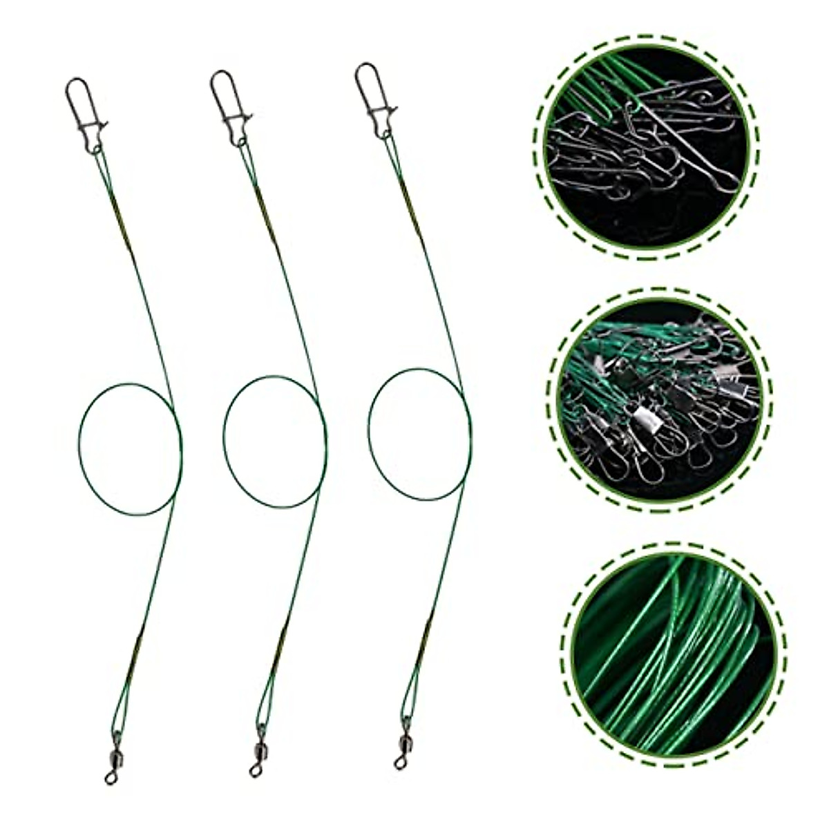 75 Pcs Fishing Leader line Metal snap Buttons Metal Snaps swivels Fishing Tackle Saltwater Fishing Fish Leaders Salt Water Fishing and Tackle Fishing Lines Fishing Leading Lines INOOMP