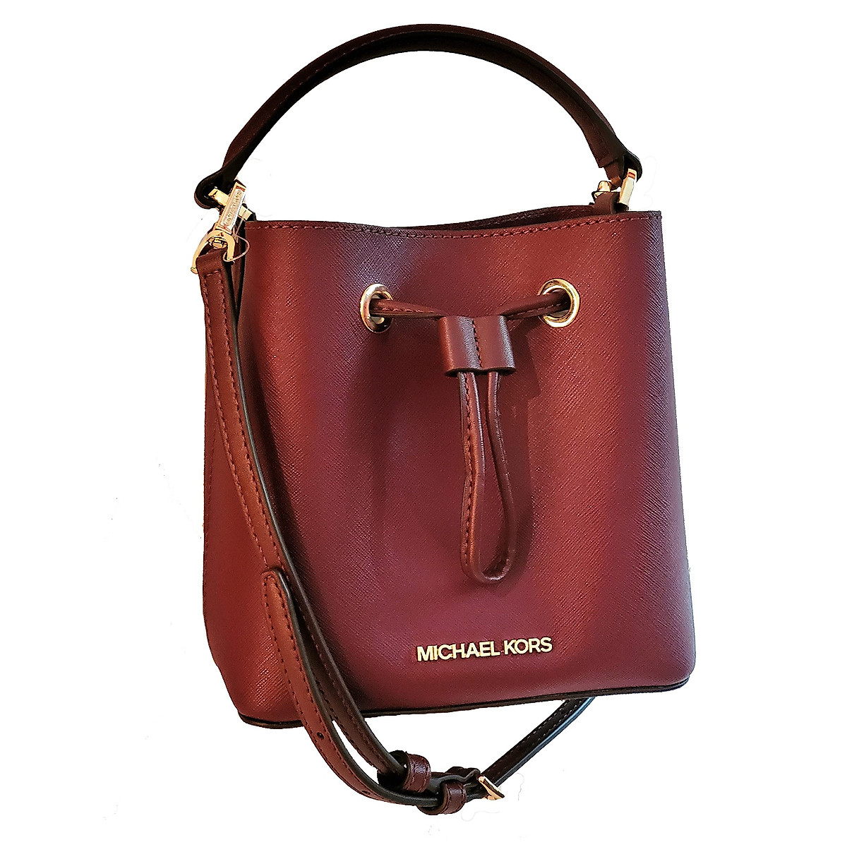 Michael Kors Suri Small Bucket Crossbody Bag Merlot