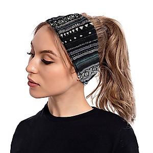 STGDAK Boho Headbands For Women Fashion Stretch Wide Hair Bands Knoted Turban Head Bands Yoga Running Sweatband Elastic Headband Stylish Wrap Headbands Hair Accessories for Teen Girls 4 Pack