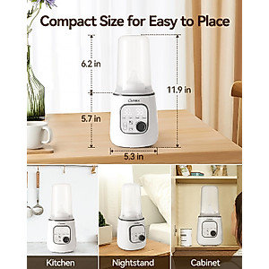 Larex Fast Bottle Warmer, Larex 10-in-1 Baby Bottle Warmer for Breastmilk or Formula, with Precise Timer, Auto Shut-Off, and Accurate Temperature Control