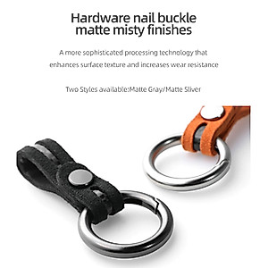 BETTERHUMZ Alcantara Leather Keychain,Carbon Fiber Car Key Case Chain,Car Key Lanyard for Car Fob & Home Keys Keyrings Accessories (Black)