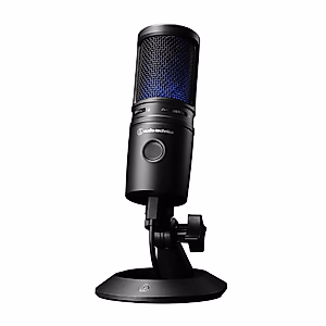 Audio-Technica AT2020USB-X Cardioid Condenser USB Microphone, Black (Renewed)