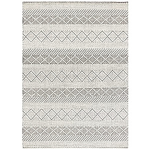 SAFAVIEH Natura Collection 6' x 9' Ivory NAT854A Handmade Moroccan Boho Tribal Wool Area Rug