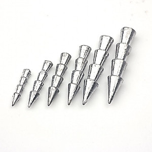 WellieSTR 30pcs (3.2g) Nail Weights Insert Sinkers Neko Weight Neko Rig Nail Weight Sinkers Connector Fishing Insert Weight for Neko/Wacky Rig Fishing,Worms Fishing Accessories Tools Fish Tackle
