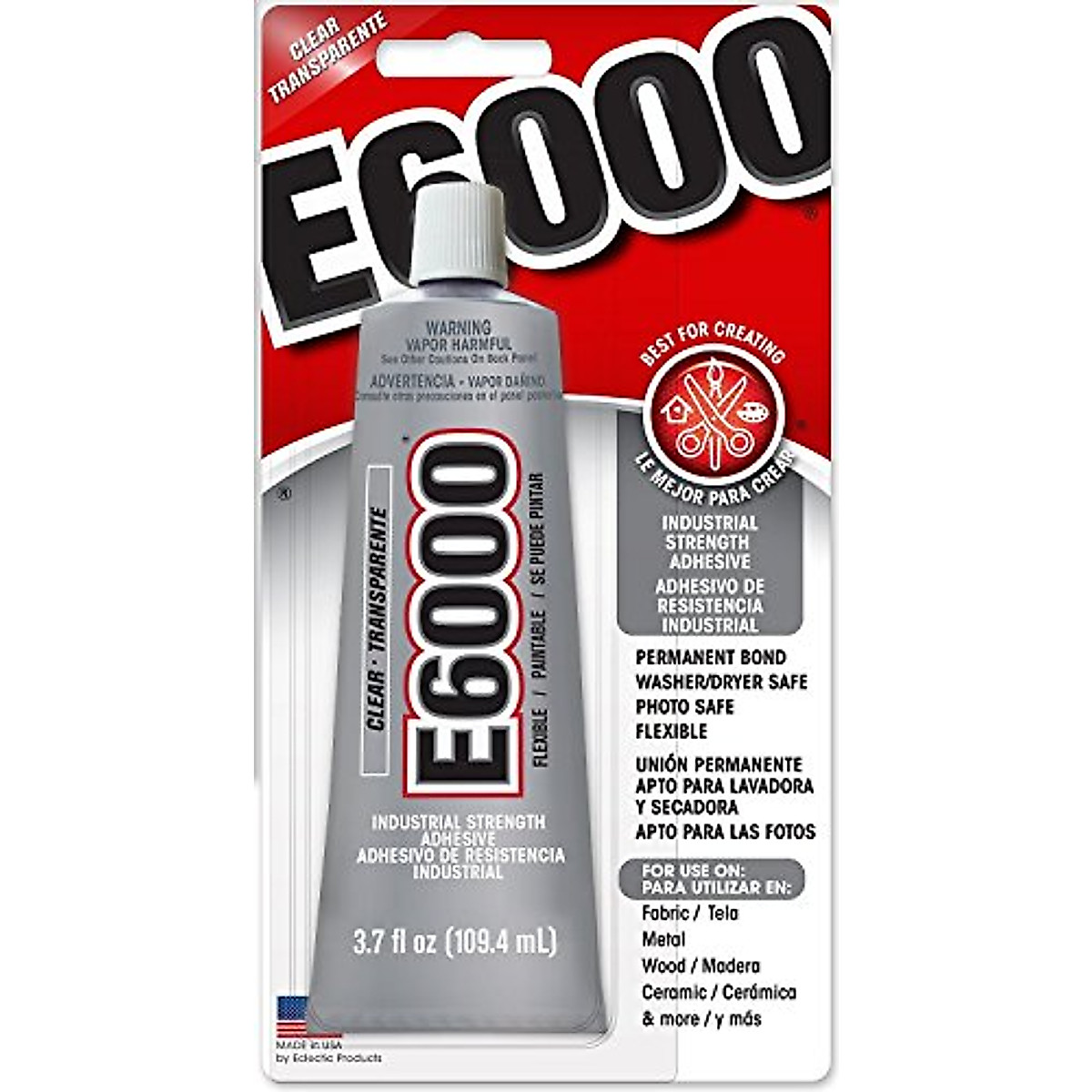 Eclectic Products 230012 3.7 oz Amazing E-6000 Craft Adhesive Uncarded, Clear 6 Pack