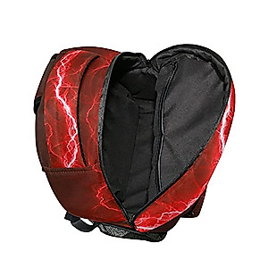 xigua Flash Thunder School Backpack for Girls Boys Lightning Travel Daypack Lightweight Shoulder Bag for Men Women College, Red