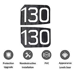 PVC Material Car Stickers,Side Exterior Fender Scuttle Vinyl Decal for Land Rover Defender 90 110 130 2020-2024 Car Side Fender Vent Vinyl Decal Sticker (for Defender 130, Carbon Fiber)