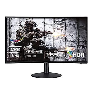 Acer Nitro ED240Q Sbiip 23.6" Full HD 1920 x 1080 VA 1500R Curved Gaming Monitor | AMD FreeSync Premium | 165Hz Refresh Rate | 1ms (VRB) | ZeroFrame Design | 1 x Display Port 1.4 & 2 x HDMI 2.0 Ports