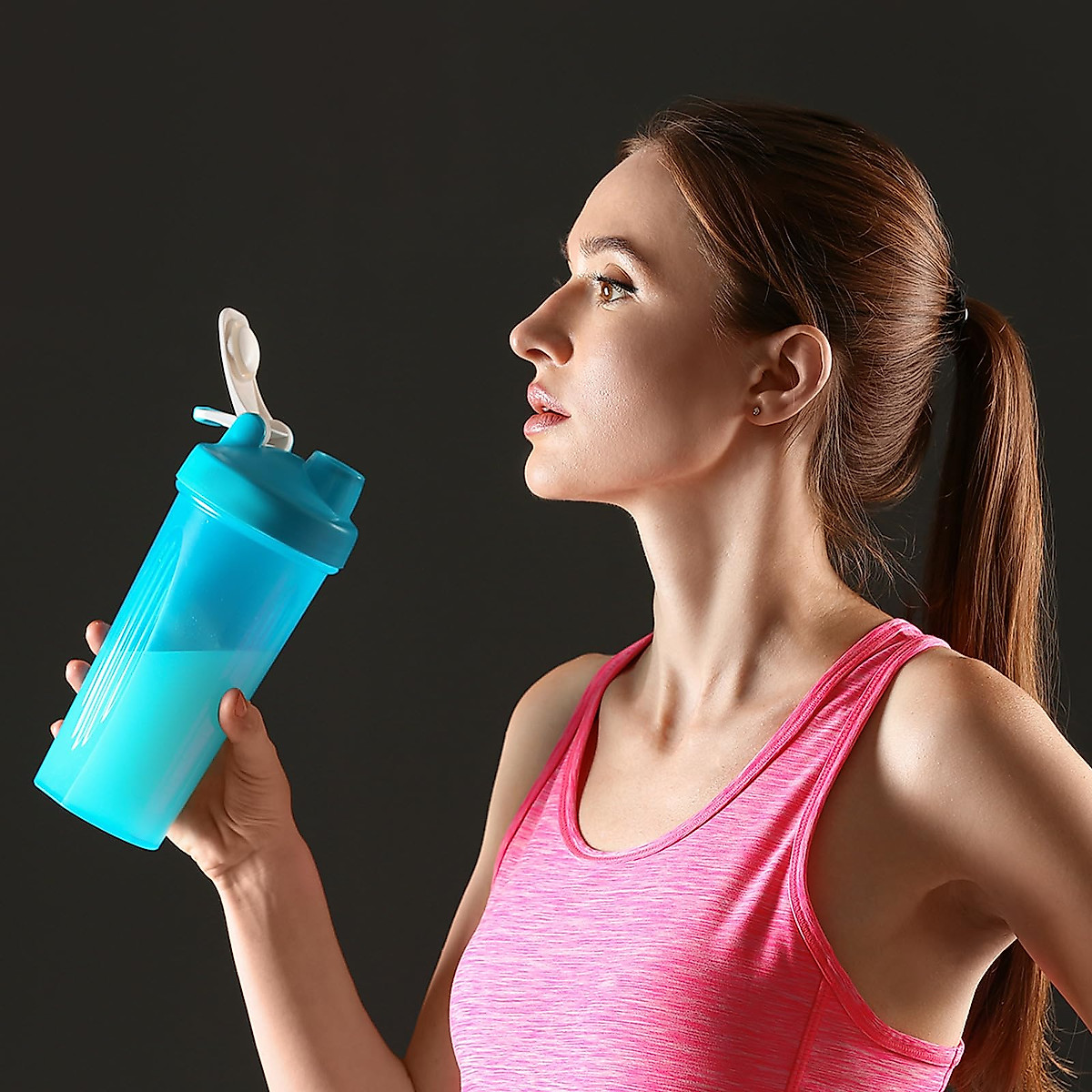 Baderke 2 Pcs Protein Powder Container with Funnels Stand, 4 Stackable Leakproof Protein Powder Dispenser, Portable Keychain Protein Powder Container for Workout, Fitness, Travel (Gray, White)