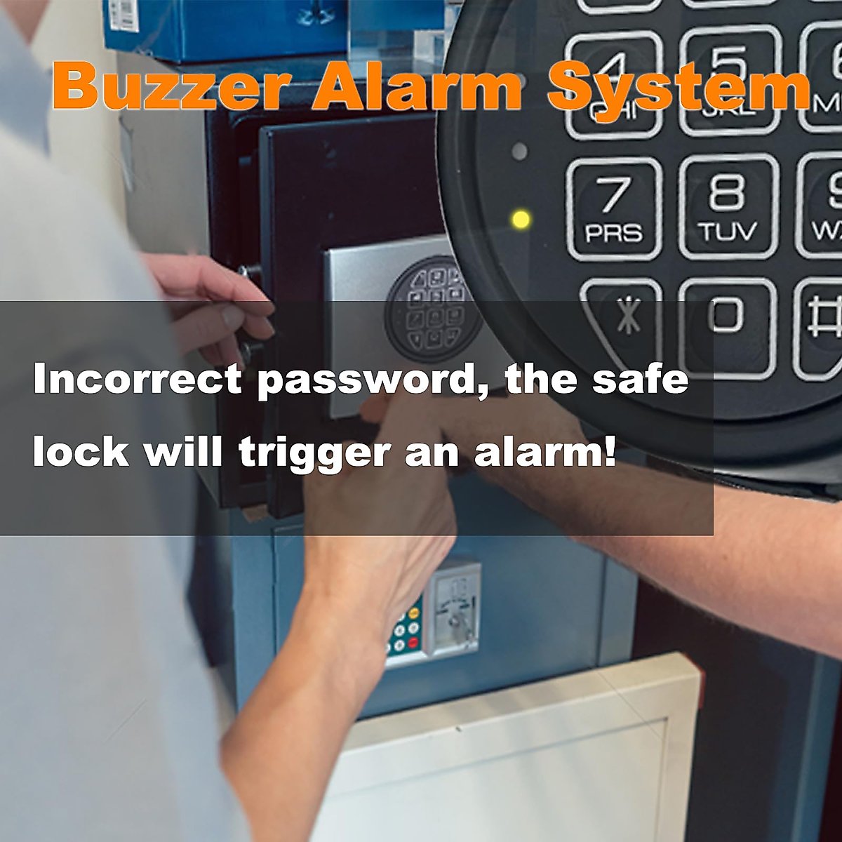 Electronic Safe Lock Replacement Keypad with Solenoid Lock, Gun Safe Lock with Programmable Electronic Keypad, Lock Fits High Security Safe Box and Security Cabinet