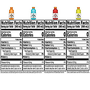 Gatorade Zero Sugar Thirst Quencher, 4 Flavor Classic Variety Pack, 12 Fl Oz, Pack of 24