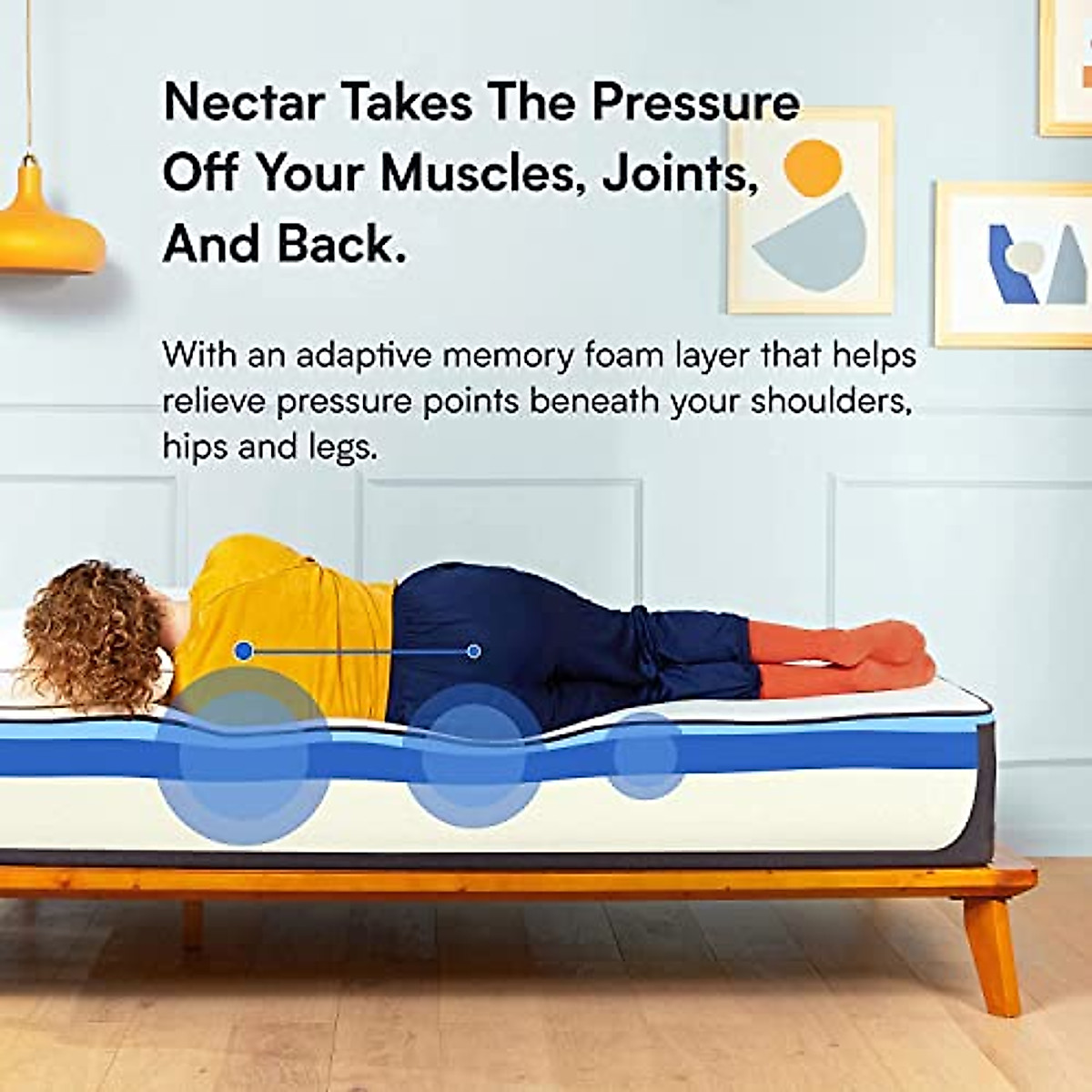 Nectar Queen Mattress 12 Inch - Medium Firm Gel Memory Foam - Cooling Comfort Technology - 365-Night Trial - Forever Warranty,White