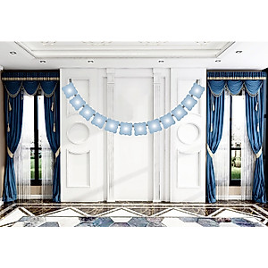 Dusty Blue Party Decorations,Photo String,Bridal Shower Decorations Dusty Blue,Birthday Photo Banner,Engagement r,Bridal Show Decor