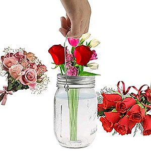 Chris.W 12 Pack Stainless Steel Wire Handles Handle-Ease Mason Jar Hanger, Canning Jars Hanger, Jar Hanging Hook for 70mm Regular Mouth